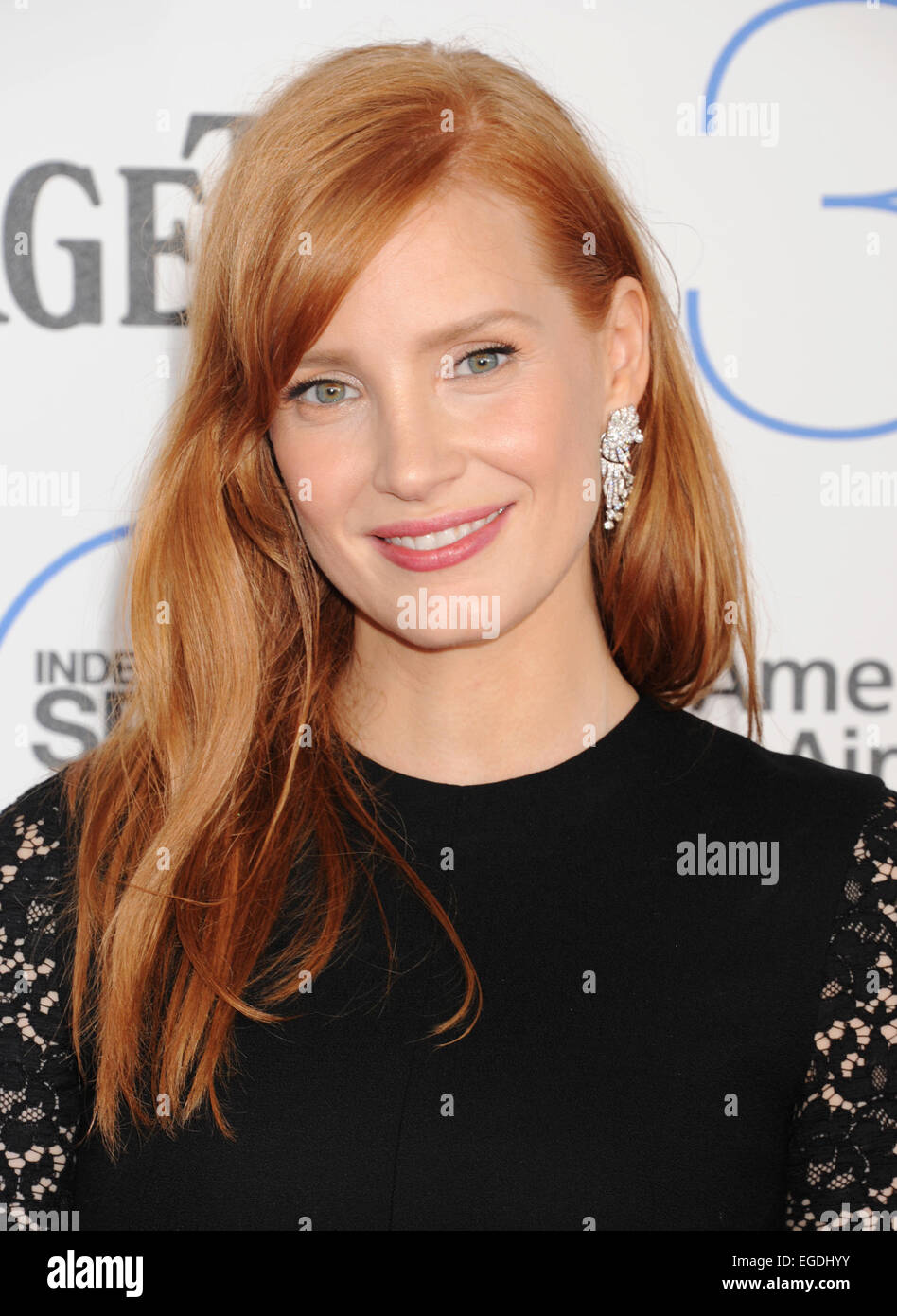 JESSICA CHASTAIN US film actress in February 2015. Photo Jeffrey Mayer ...
