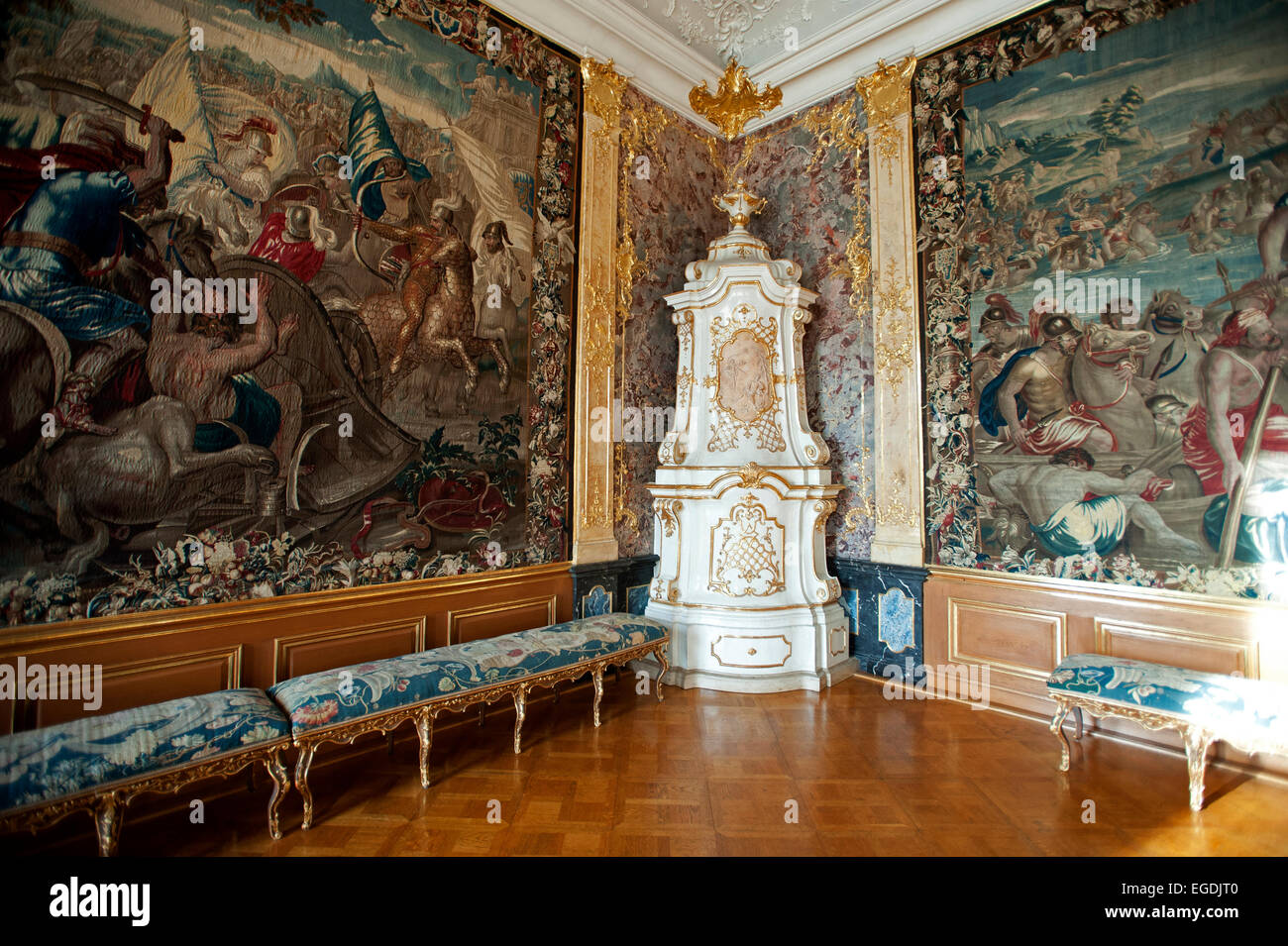 One of the many rooms inside the Wuerzburger Residence, Wuerzburg ...