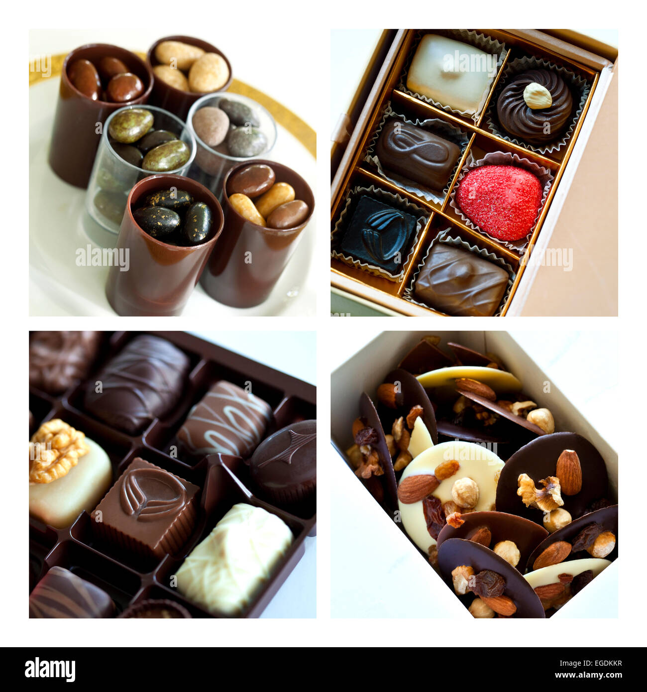 Collage of various chocolate candies Stock Photo - Alamy