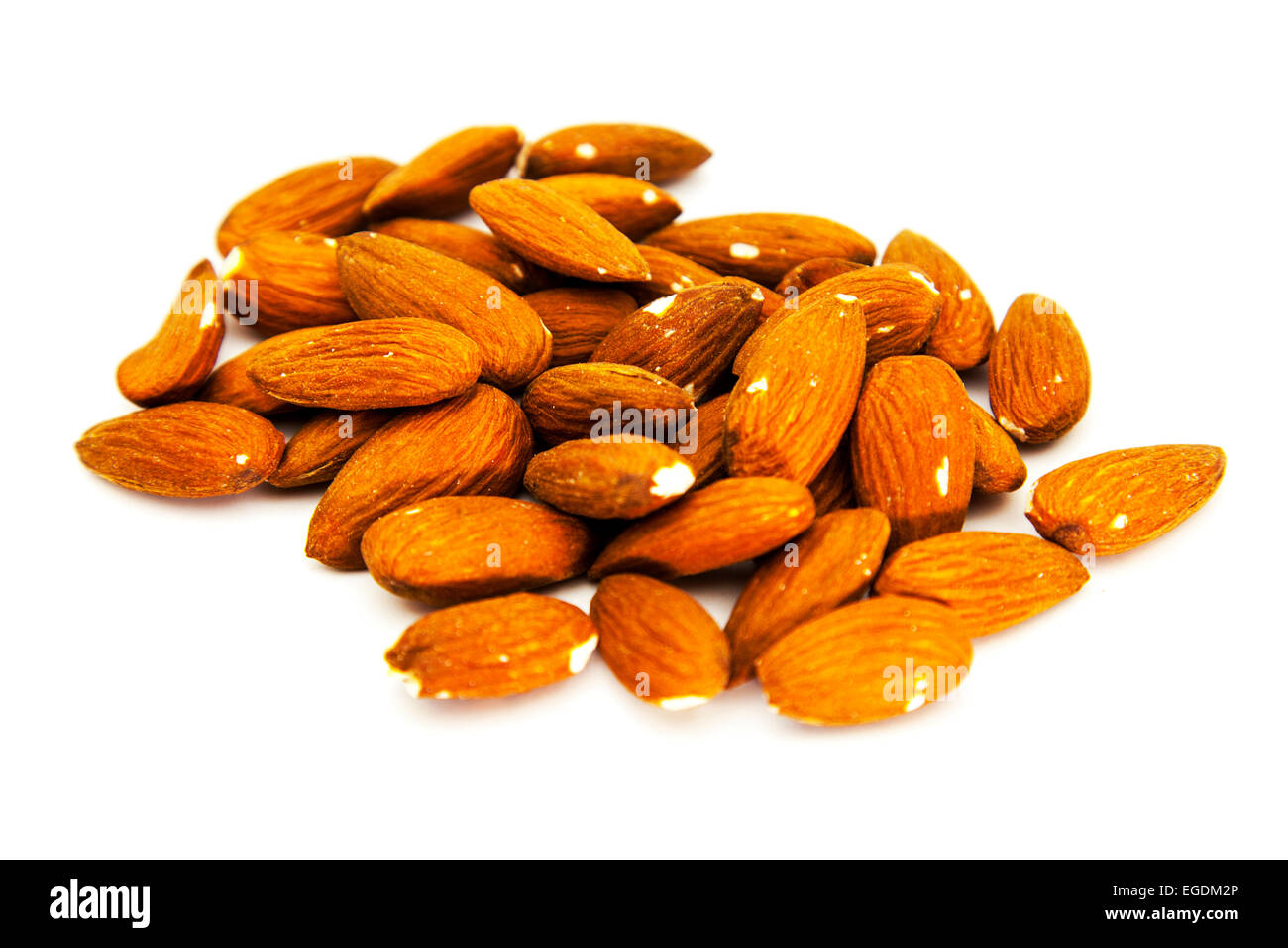 Almonds almond nuts nut kernels cutout cut out white background copy ...