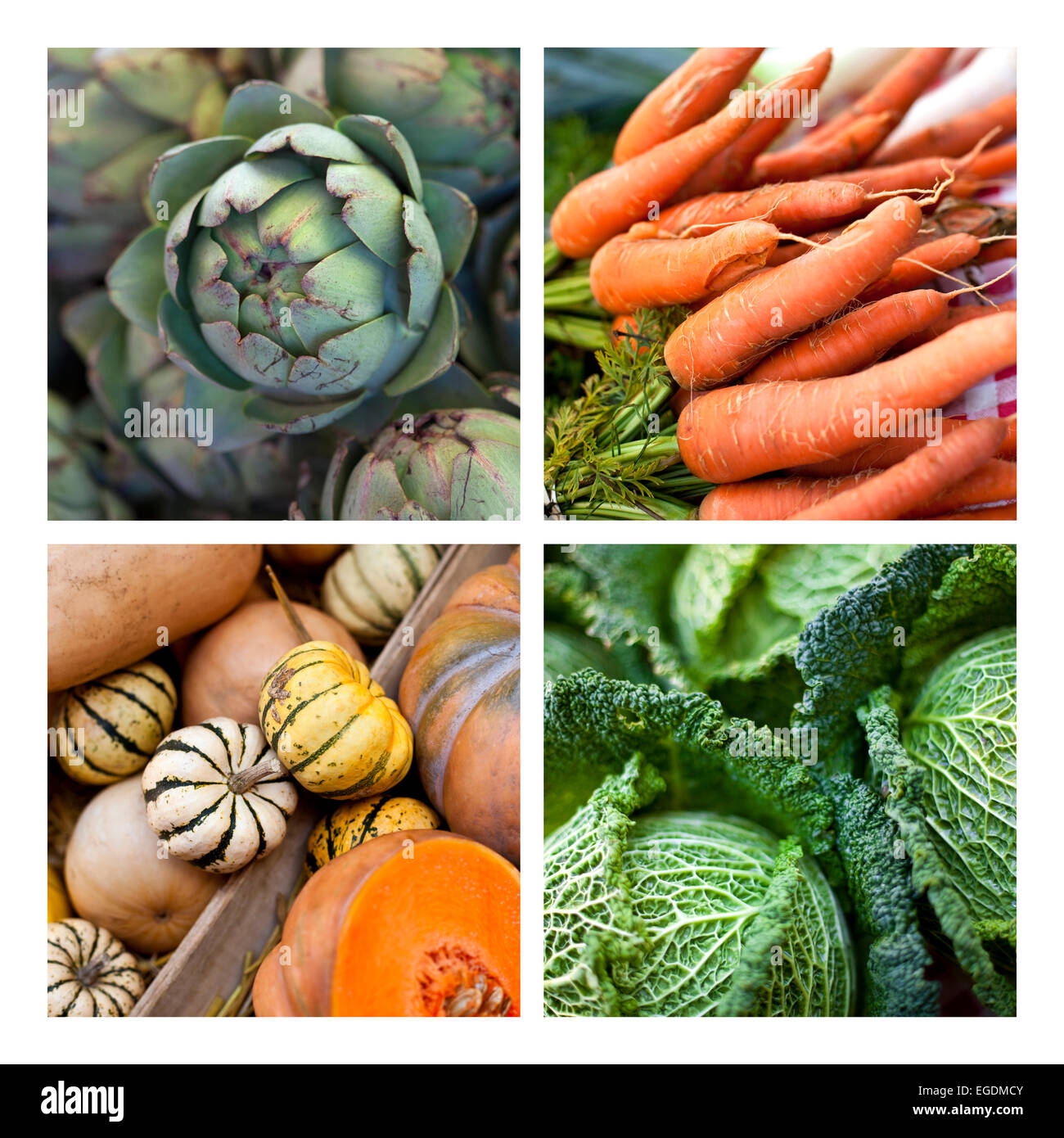 Collage of vegetable on a market stall Stock Photo - Alamy