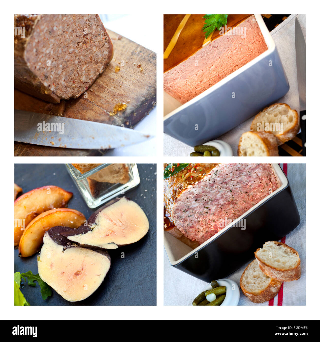 Collage of French paste Stock Photo - Alamy