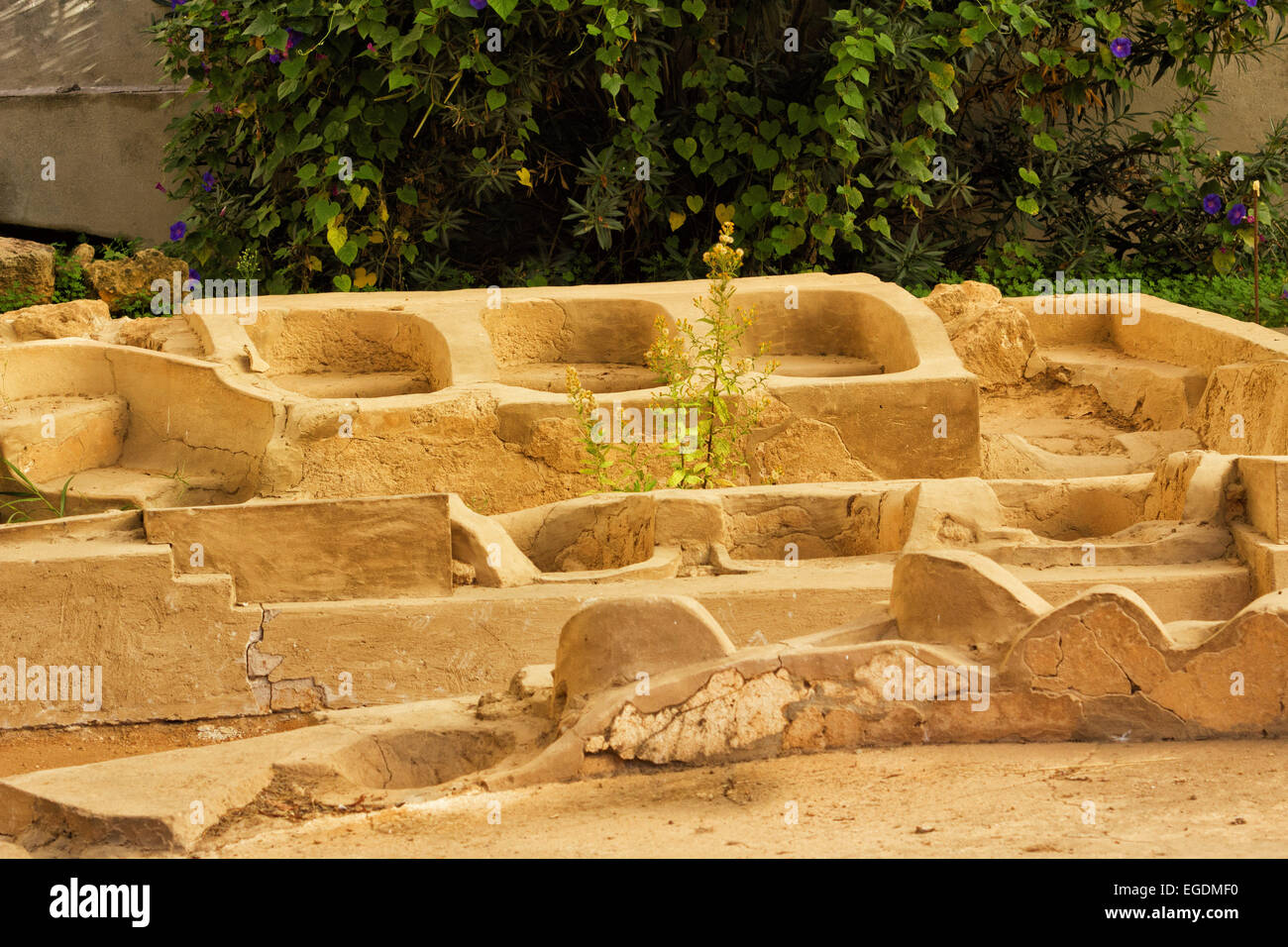 Old greek public baths and spas in Gela greek city, Sicily, Italy Stock ...