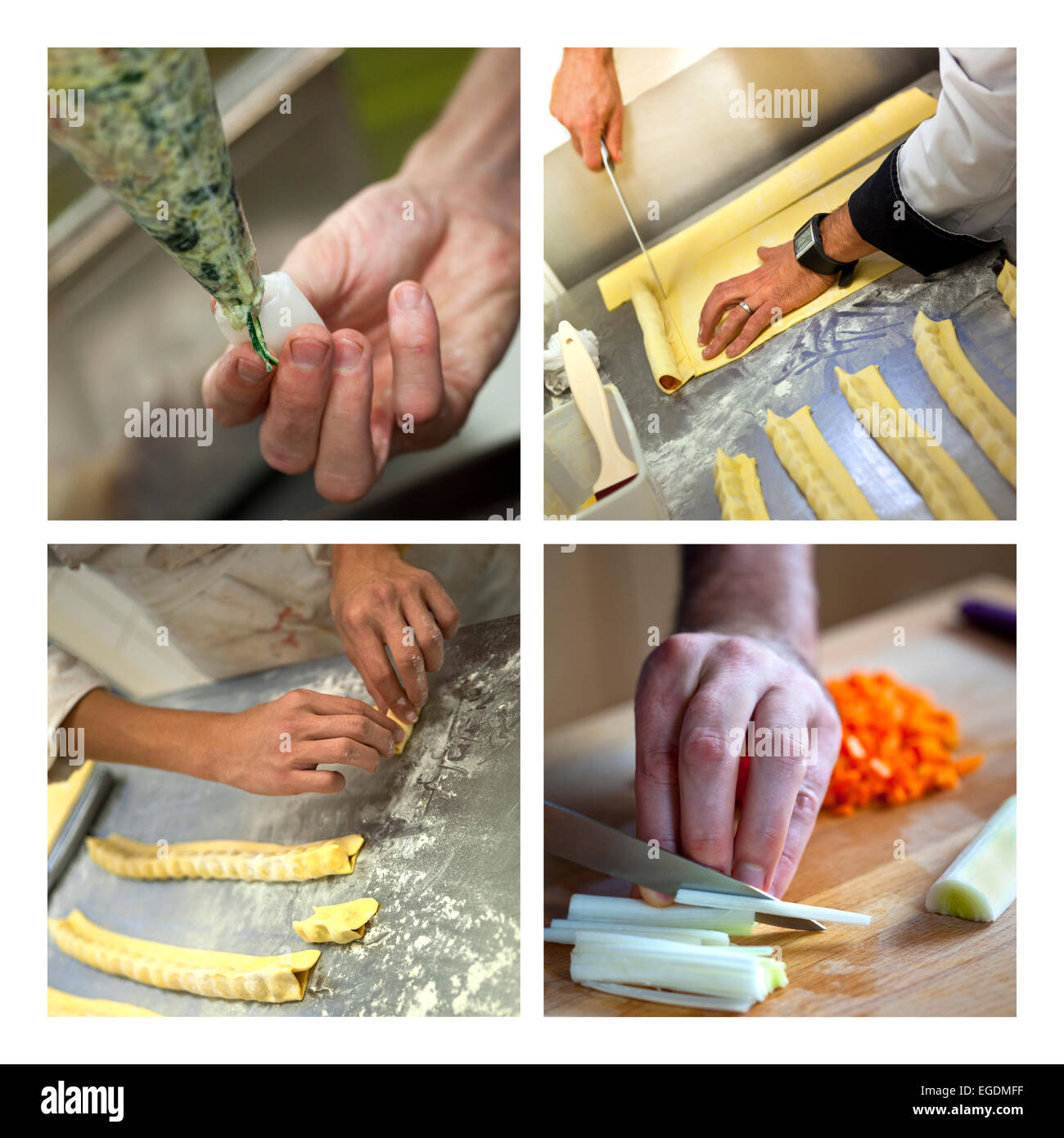 Collage of various cook works Stock Photo - Alamy