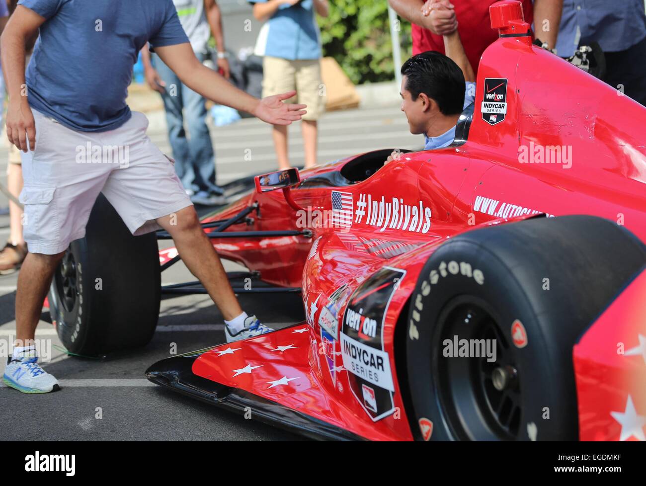 Marco Andretti appears on Extra and let's Mario Lopez sit in his Indy ...