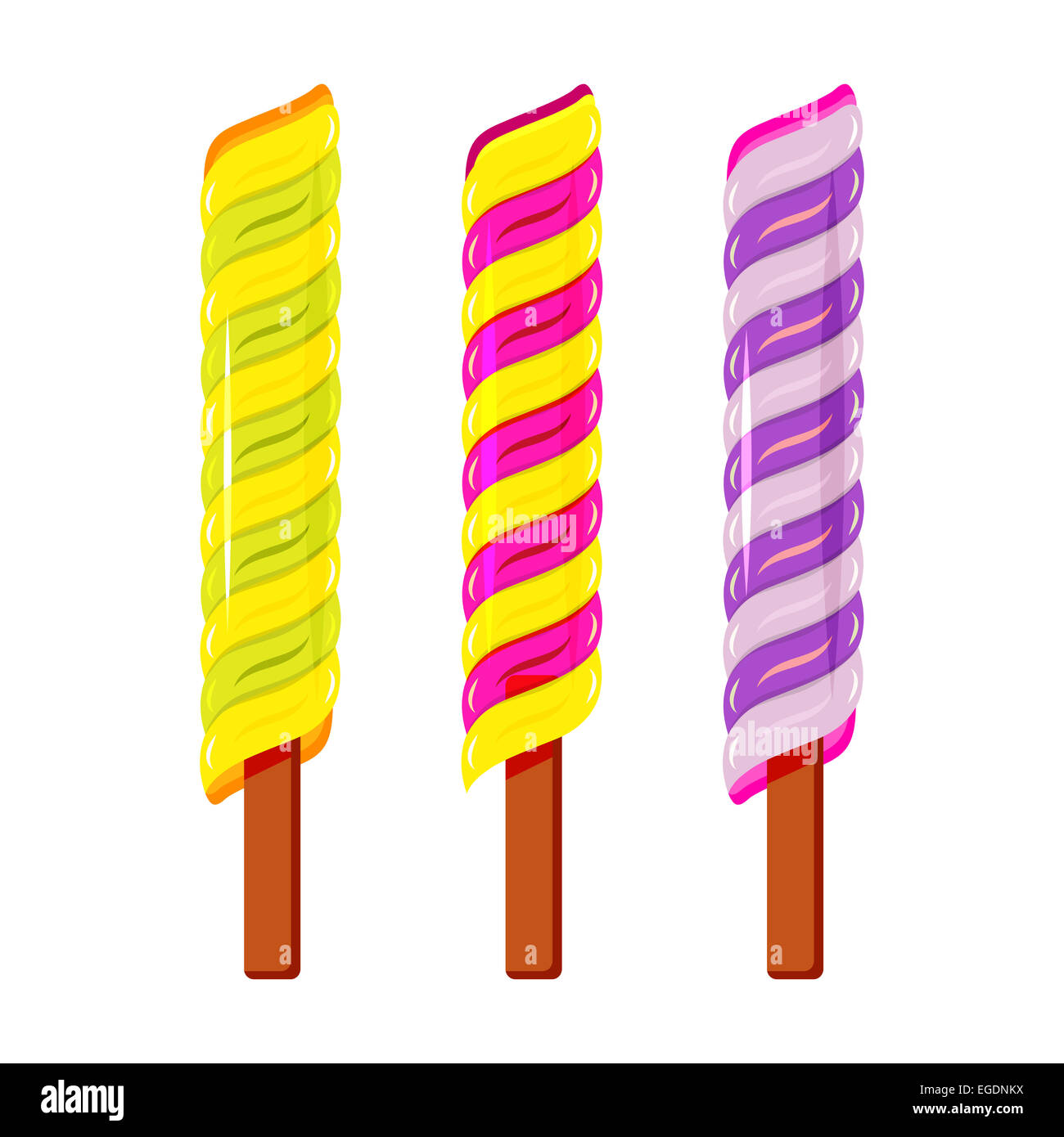 Set of different mouth-watering candy colors on a stick Stock Photo - Alamy