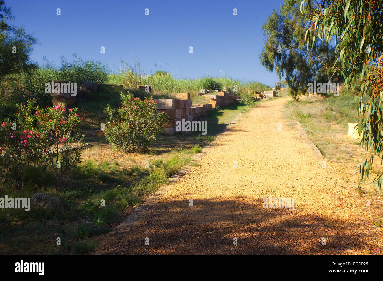 Capo Soprano walls of old Gela old greek city, Sicily, Italy Stock ...