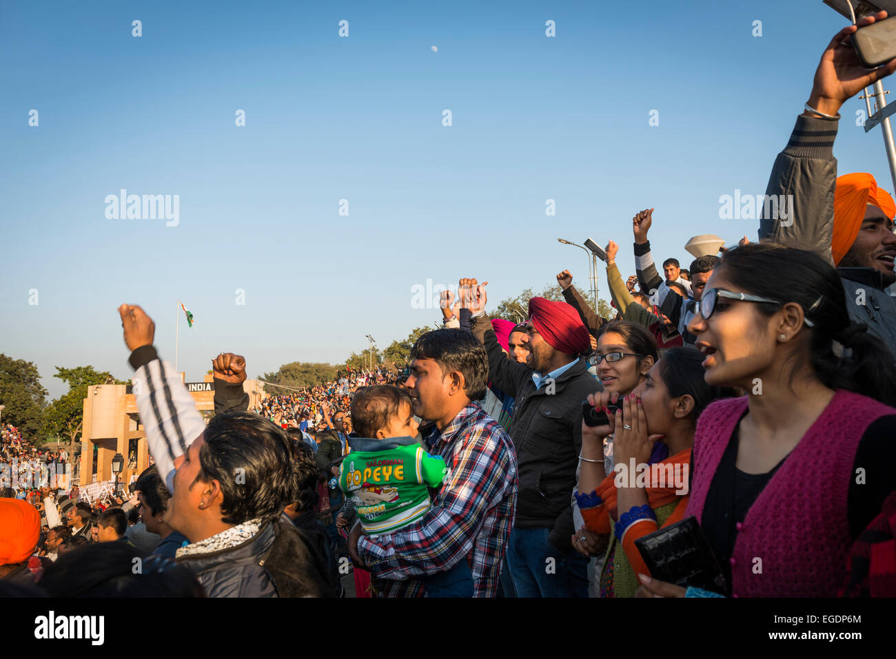 The Attari-Wagah Border-closing Ceremony on the Indian Pakistan border ...