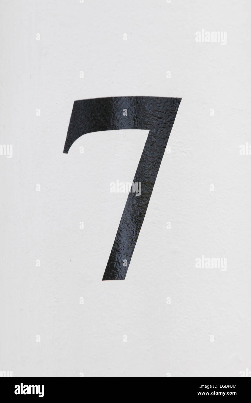 Number Seven on White Background Stock Photo - Alamy