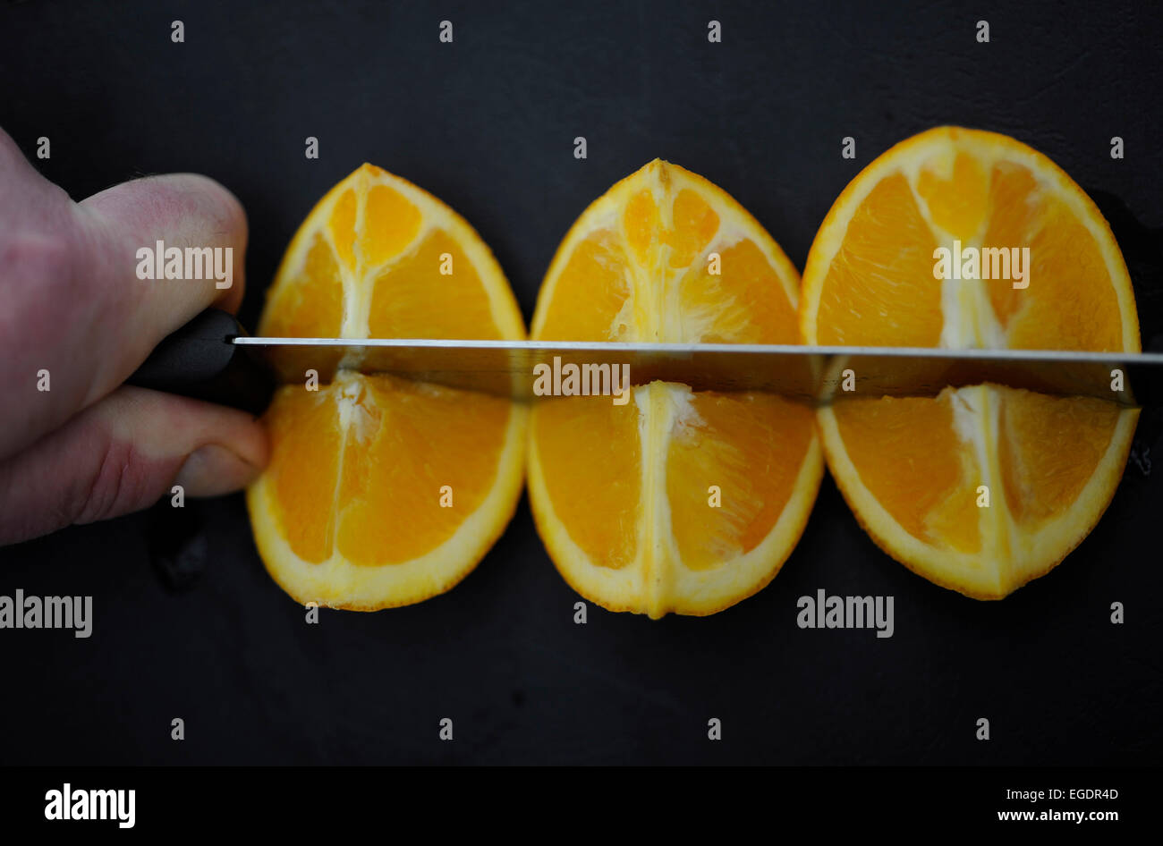 Quarter orange hi-res stock photography and images - Alamy