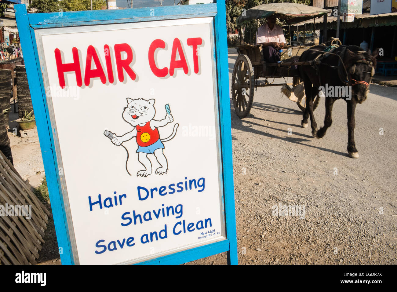 Funny barber sign hi-res stock photography and images - Alamy