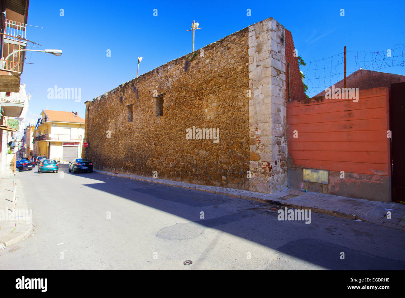 Medieval fortification in Gela town, Sicily, Italy Stock Photo - Alamy
