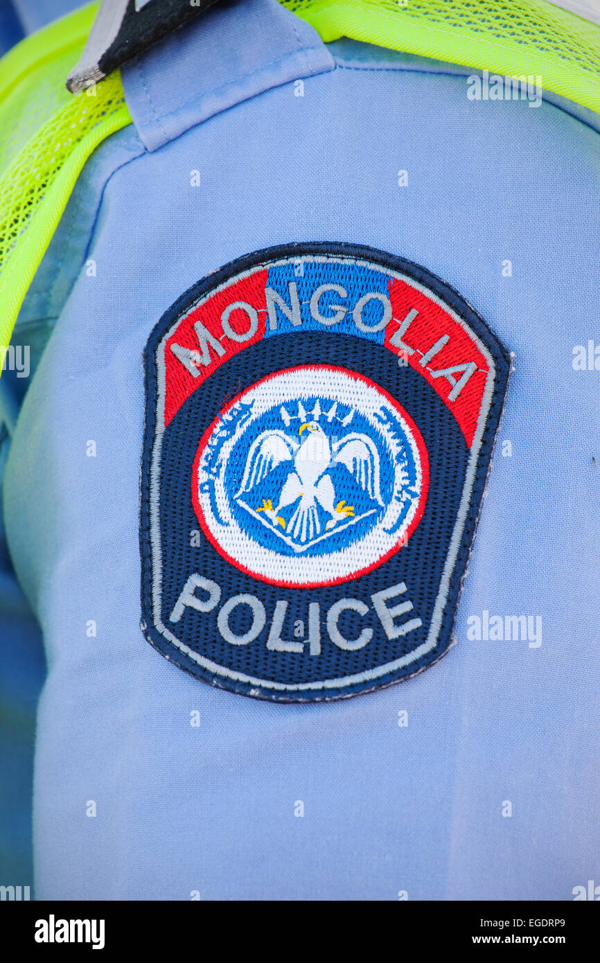 Mongolian police badge , Ulaanbaatar, Mongolia Stock Photo - Alamy