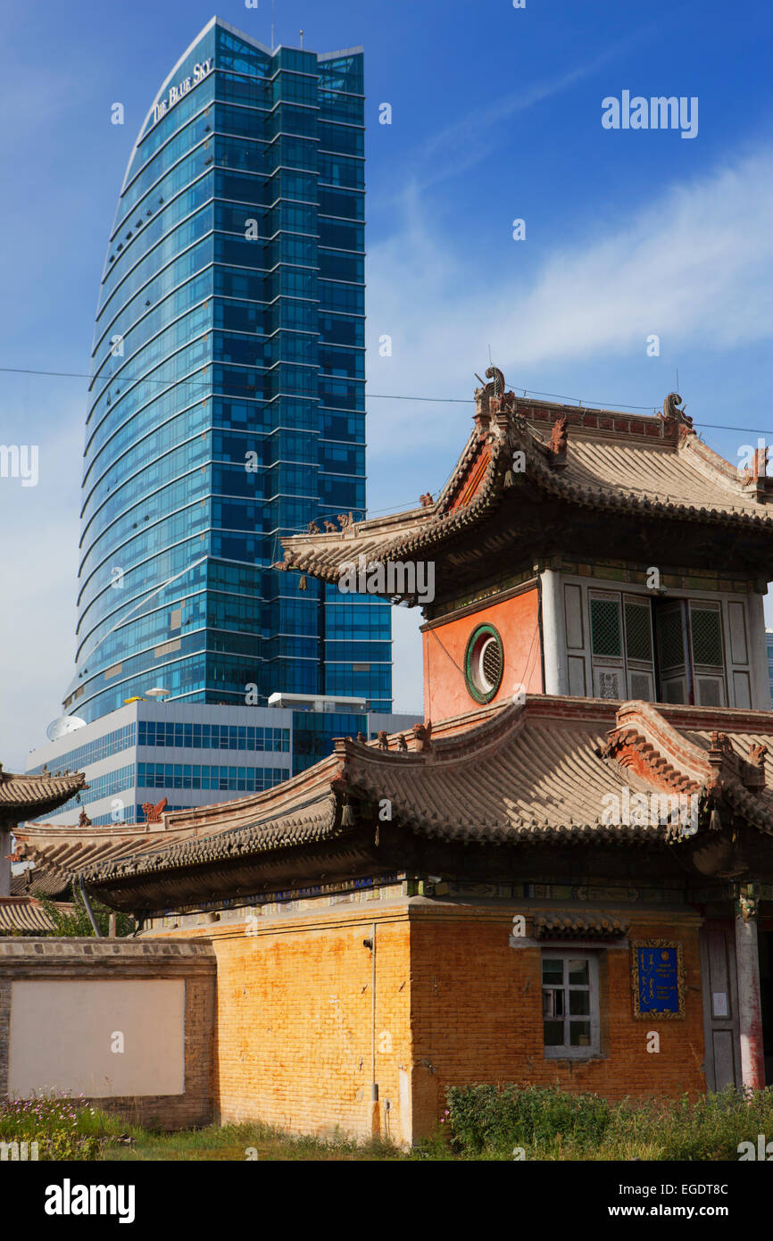Choijin Lama Temple and Blue Sky Tower, Ulaanbaatar, Mongolia Stock ...