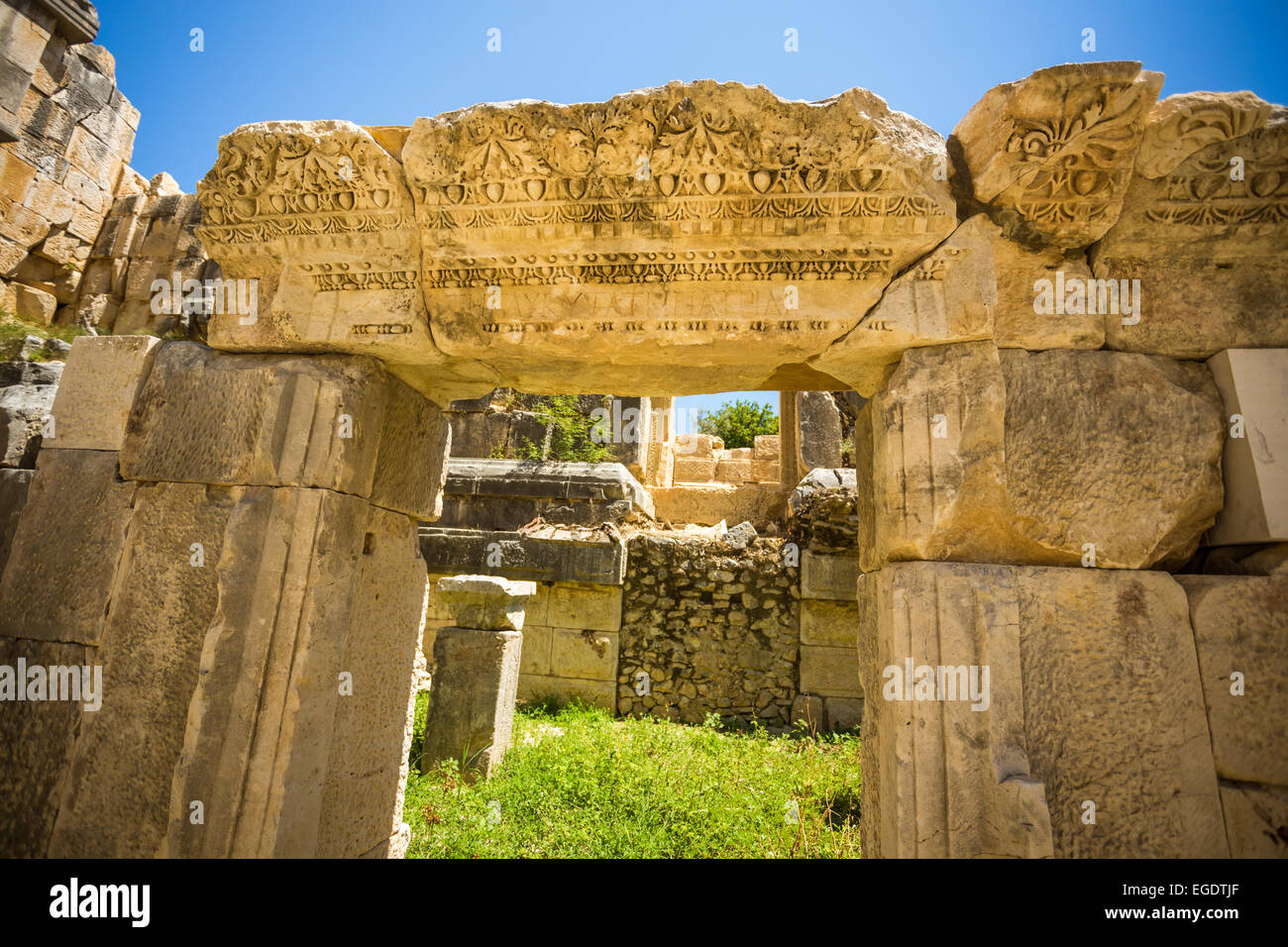 Ancient Myra amphitheater ruins at Turkey Demre Stock Photo - Alamy