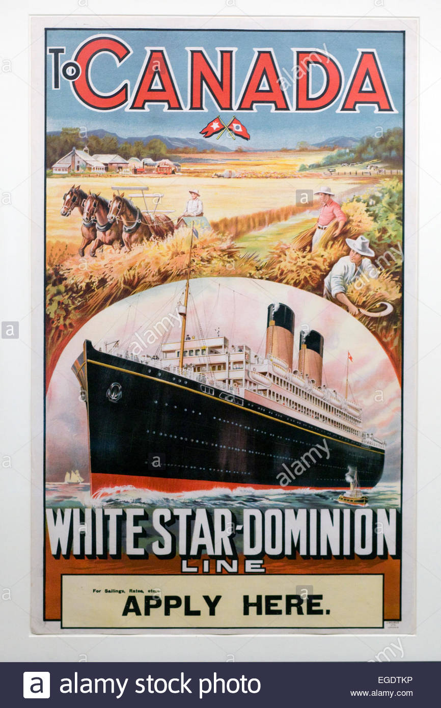 White Star Line Poster Stock Photos & White Star Line Poster Stock ...