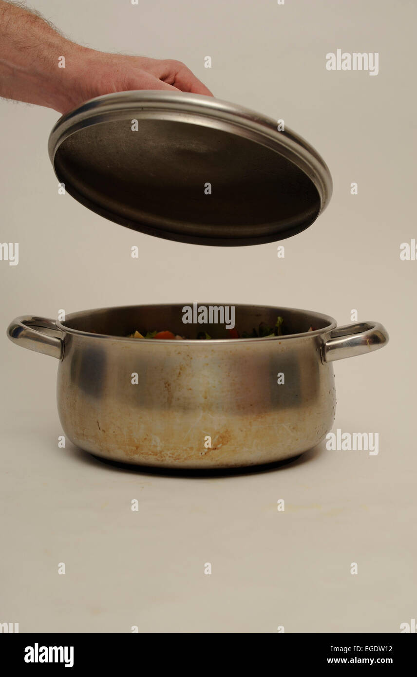 Stainless Steel Cooking Pot Stock Photo - Alamy