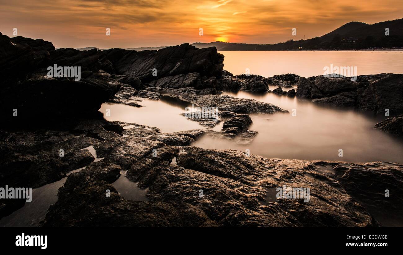 the sun is setting Stock Photo - Alamy