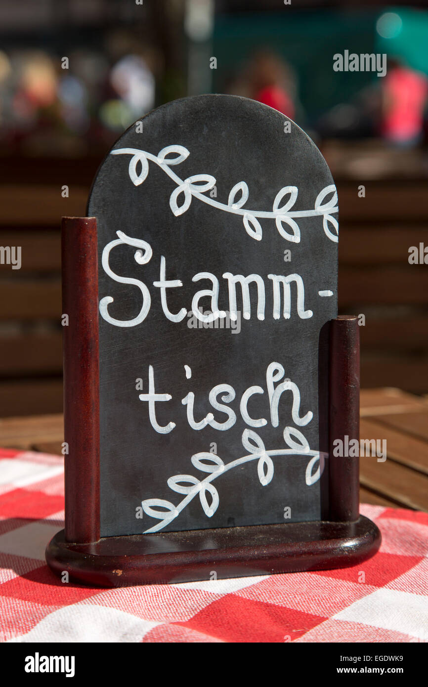 Table with stammtisch sign hi-res stock photography and images - Alamy