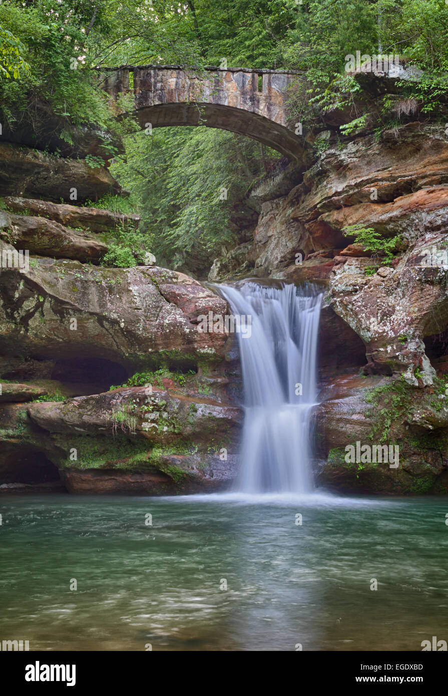 Waterfall under an arch Stock Photo - Alamy