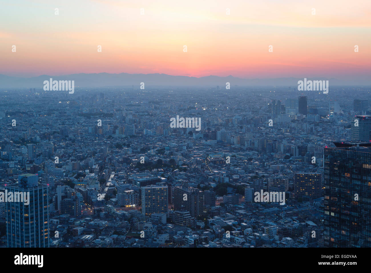 Sunset over Tokyo, Japan Stock Photo - Alamy