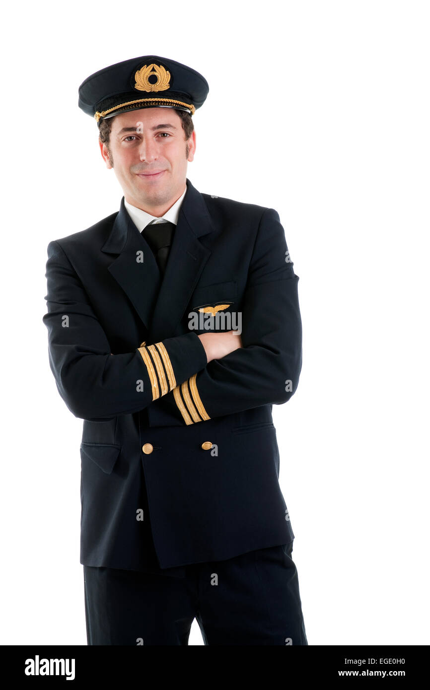Portrait of airline pilot Stock Photo - Alamy