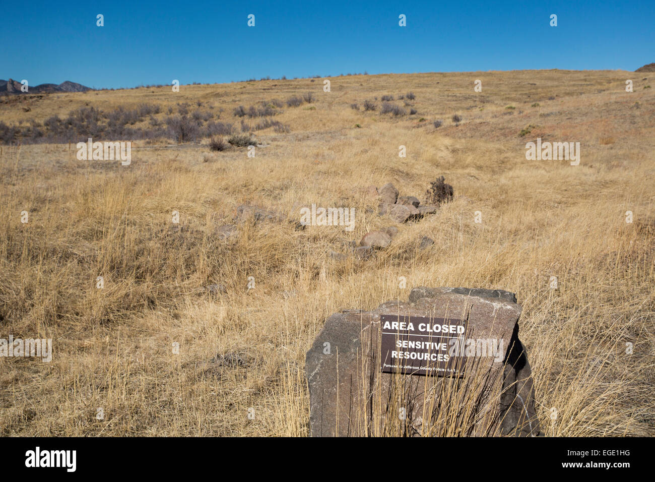 Golden, Colorado - A sign closes a sensitive area to recreation in ...