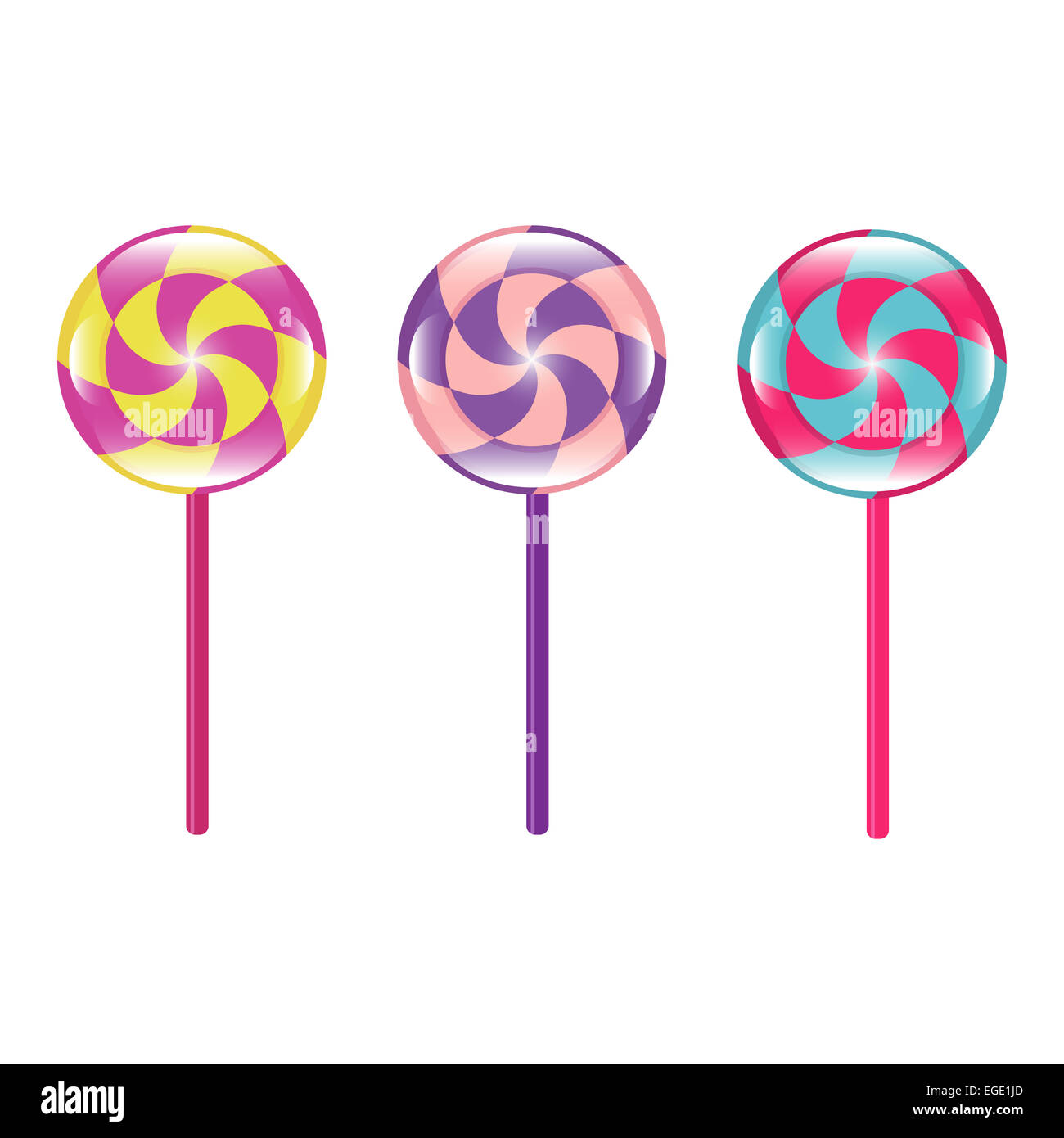Set of different mouth-watering candy colors on a stick Stock Photo - Alamy