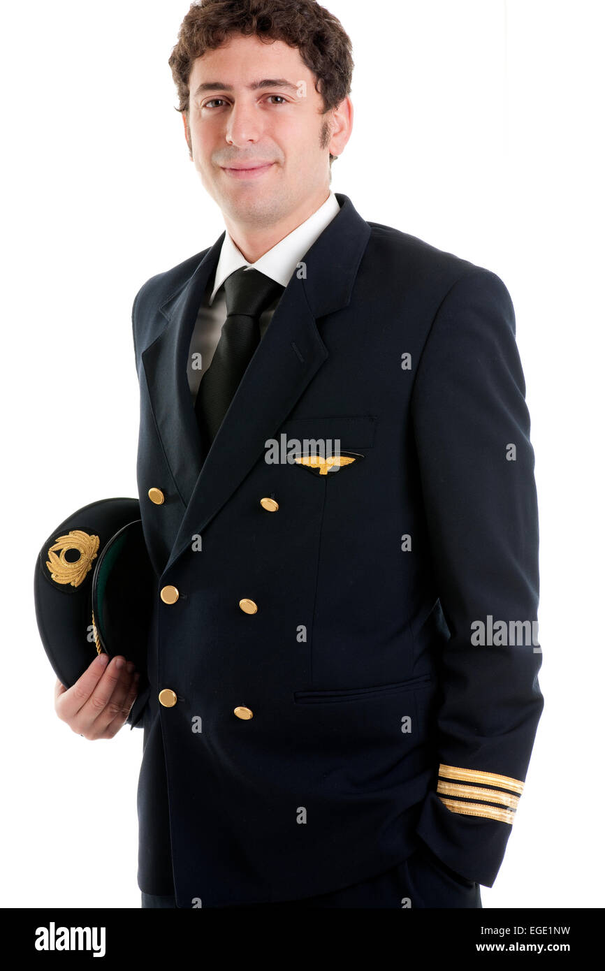 Portrait of airline pilot Stock Photo - Alamy