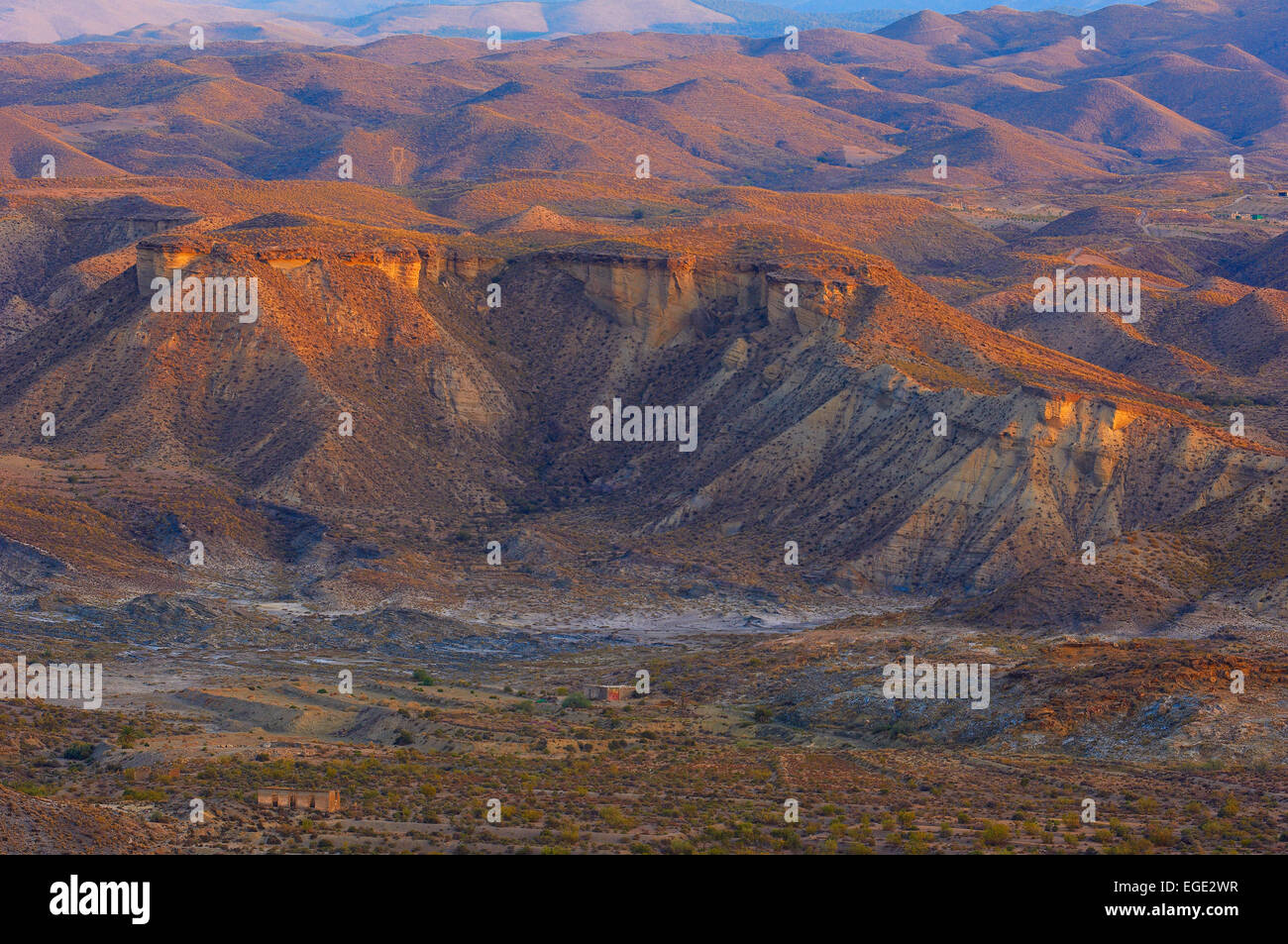 Tabernas Desert Natural Park, Tabernas, Almeria Province, Andalusia ...