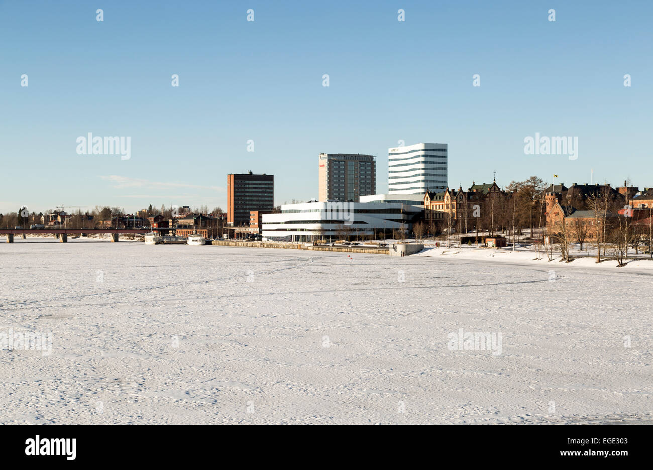The City of Umeå, Sweden in Winter Stock Photo - Alamy