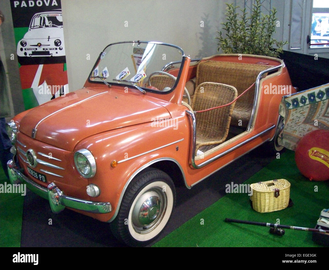 Padova, Italy - October 23, 2010: A rare Fiat 600 Jolly on display at ...