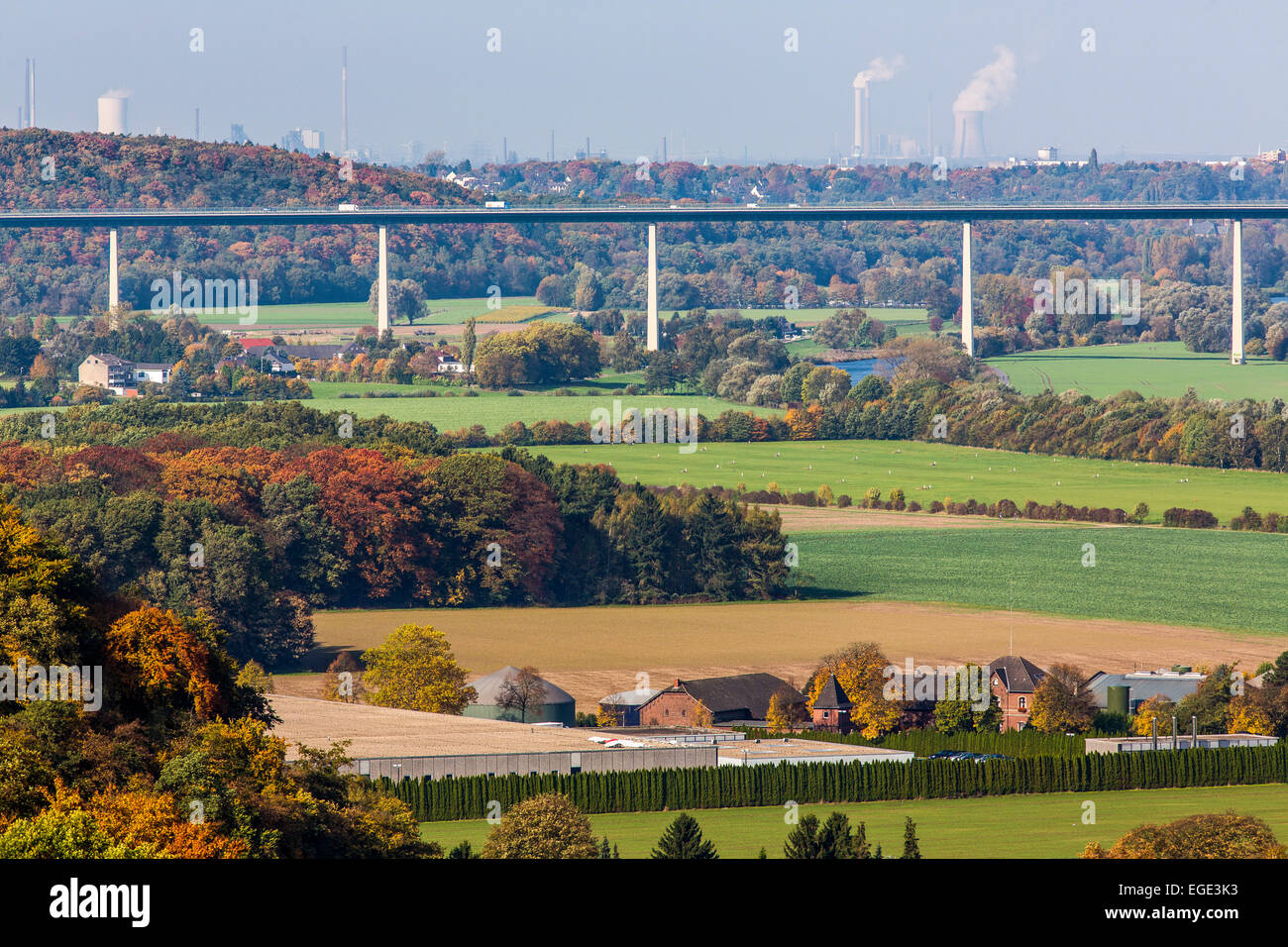 "Ruhrtalbrücke " bridge over the Ruhr valley, Autobahn bridge, highway ...