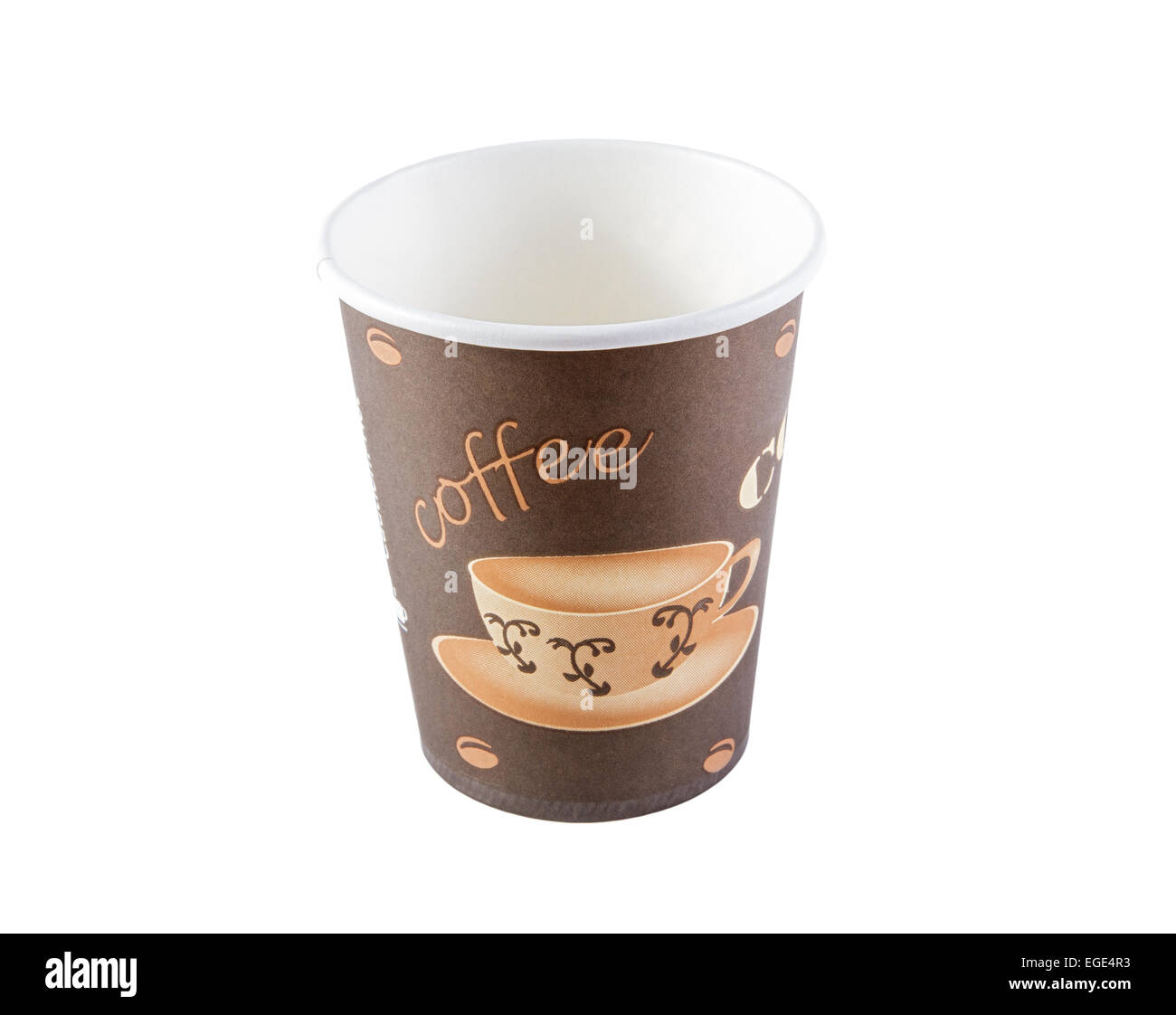 Beautiful cardboard disposable cup for coffee and other Stock Photo - Alamy