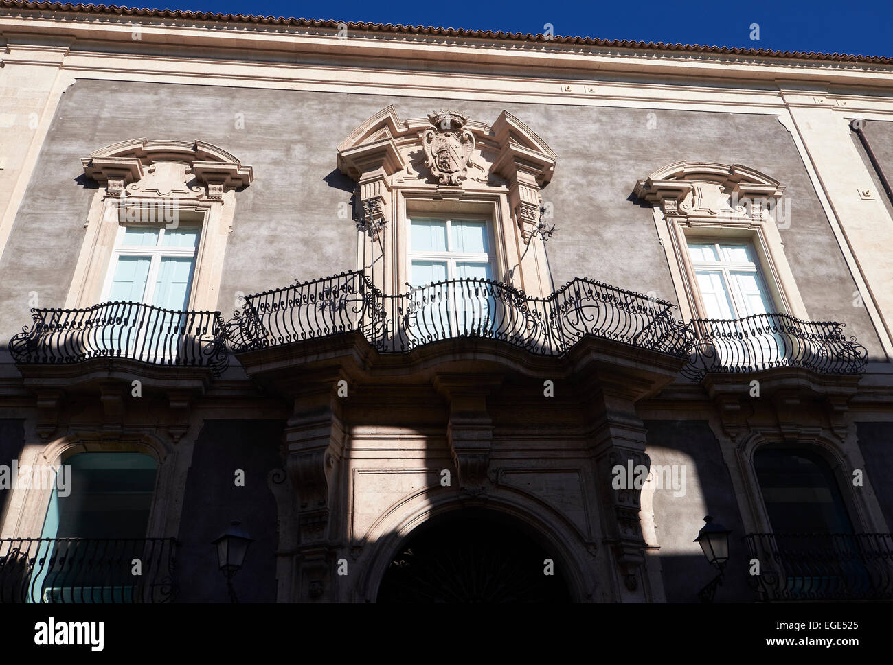 Street scene, Architecture in Catania, Sicily, Italy. Italian Tourism ...