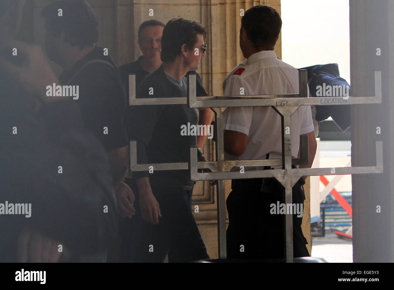 Tom Cruise on the set of Mission: Impossible 5 at the Vienna State ...