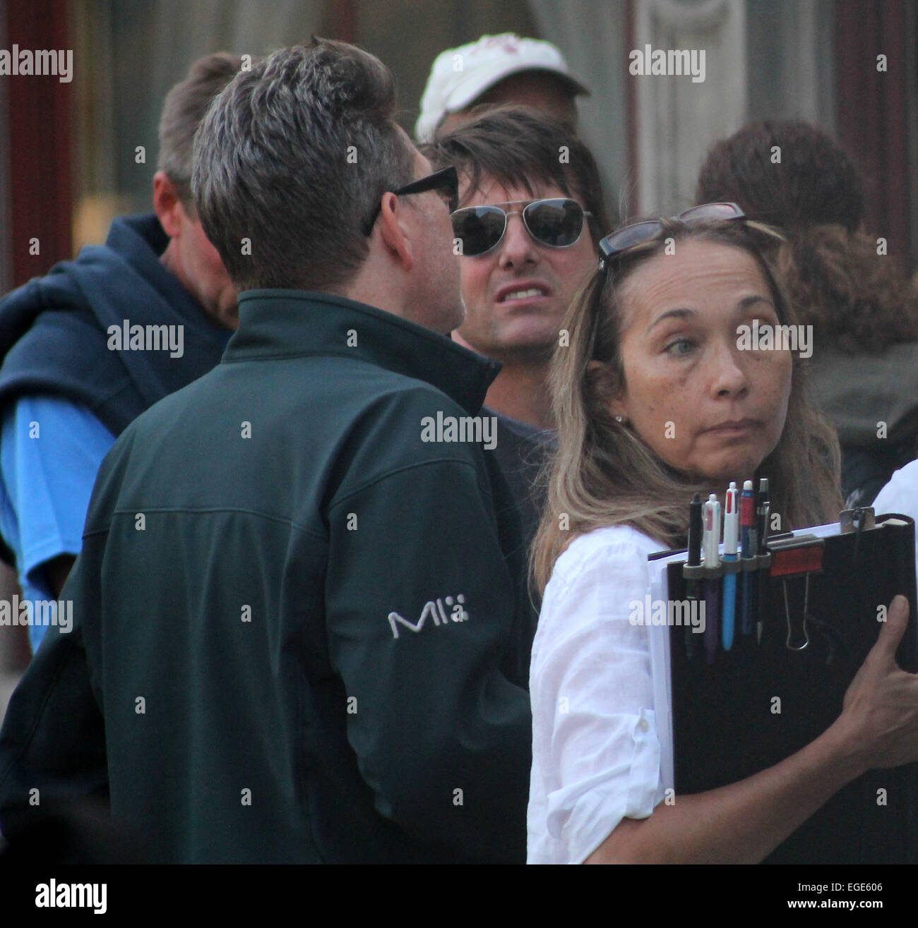 Tom Cruise on the set of Mission: Impossible 5 at the Vienna State ...