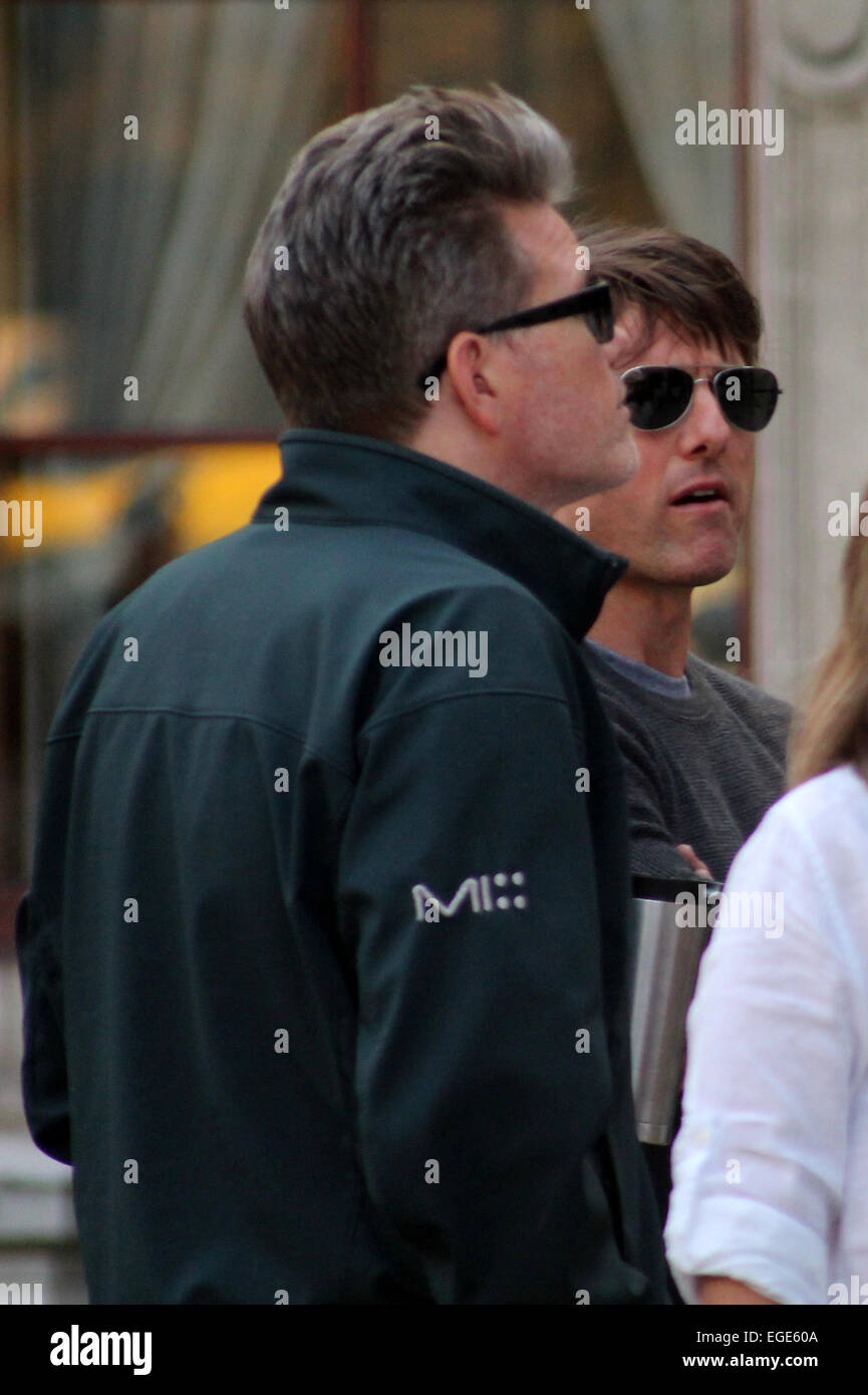 Tom Cruise on the set of Mission: Impossible 5 at the Vienna State ...