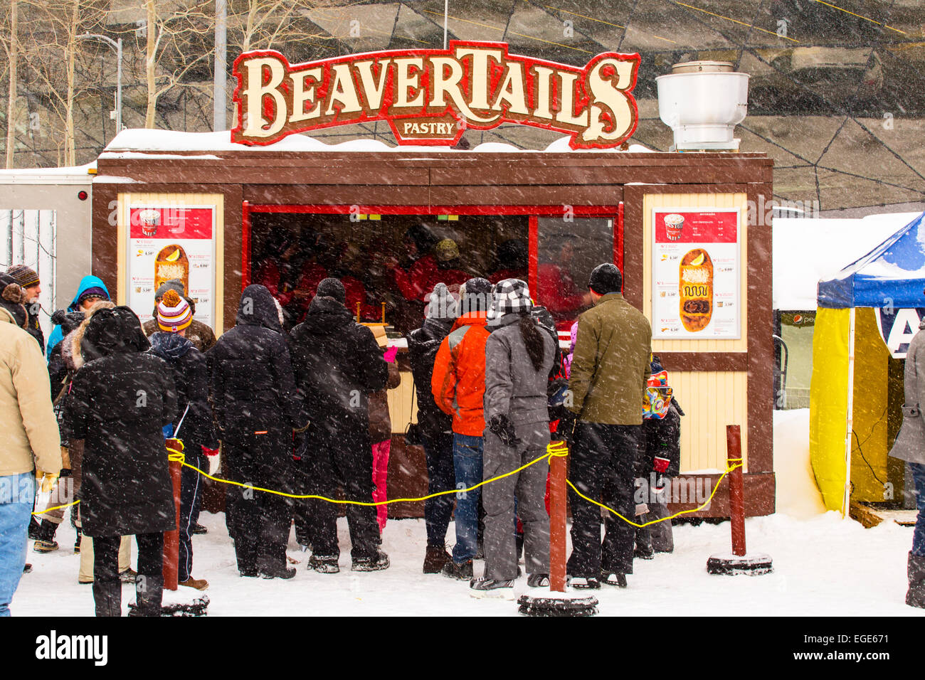 Beavertail Pastry Stand on the Skateway Rideau Canal during Winterlude ...
