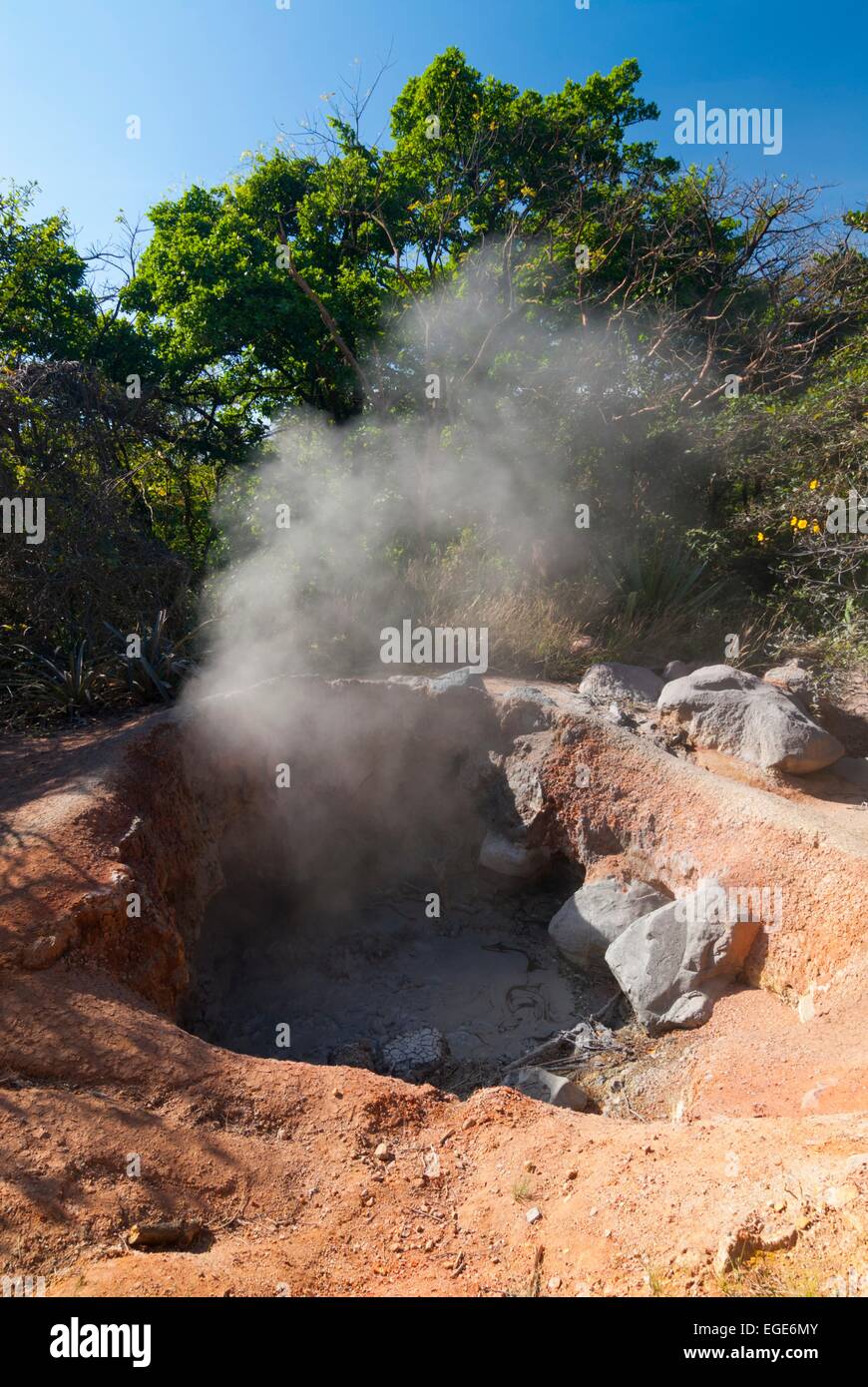 Costa Rica. National park of Rincon de la Vieja, crater of small ...