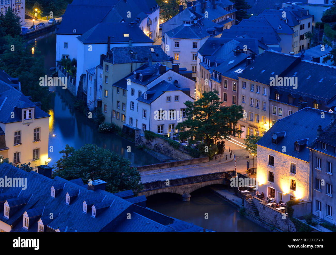The grund luxembourg at night hi-res stock photography and images - Alamy