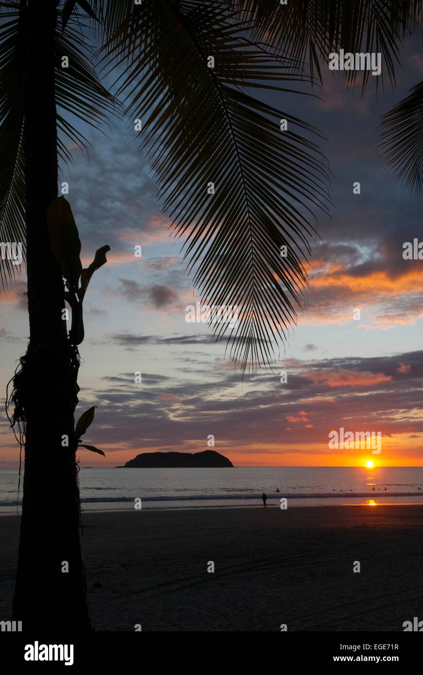 Costa Rica. Pacific coast, Manuel Antonio, Playa Espadilla beach at ...