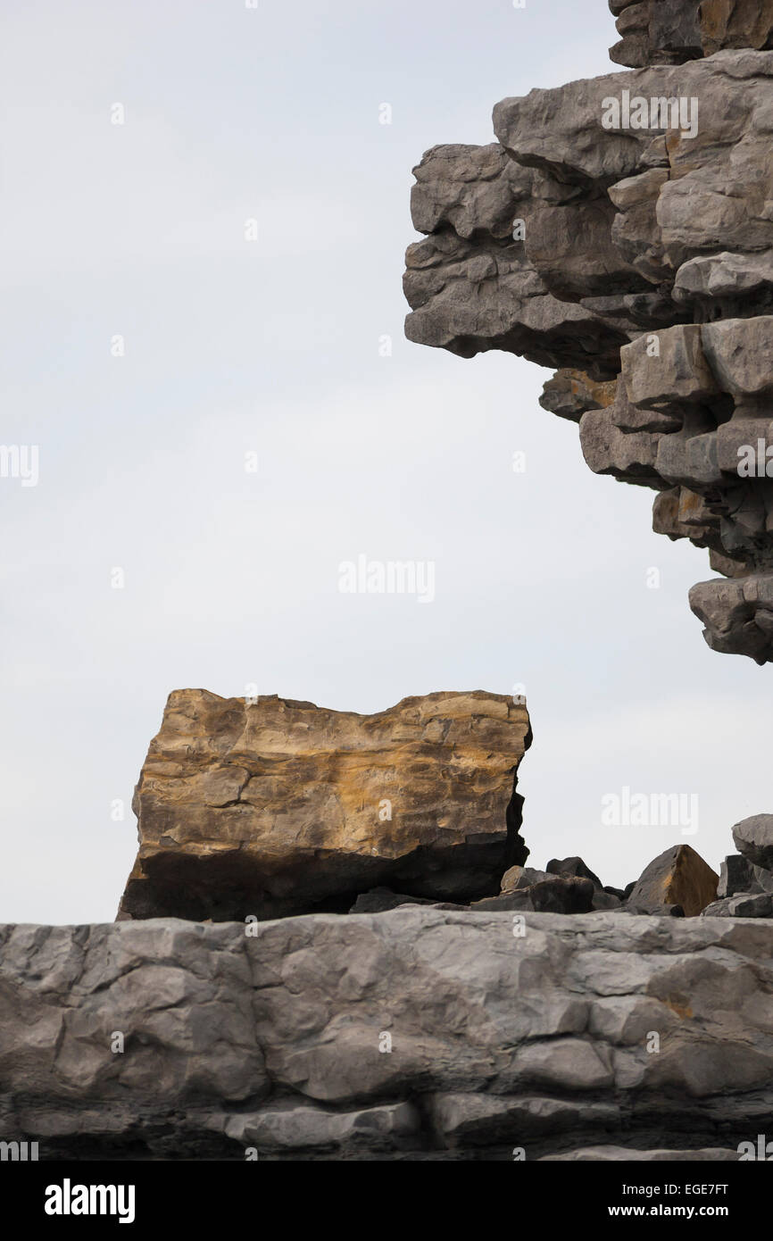 huge boulder rockfall from cliff Stock Photo - Alamy