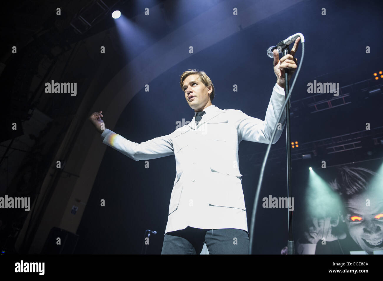 The Hives performing live on stage at Brixton Academy Featuring: Pelle ...