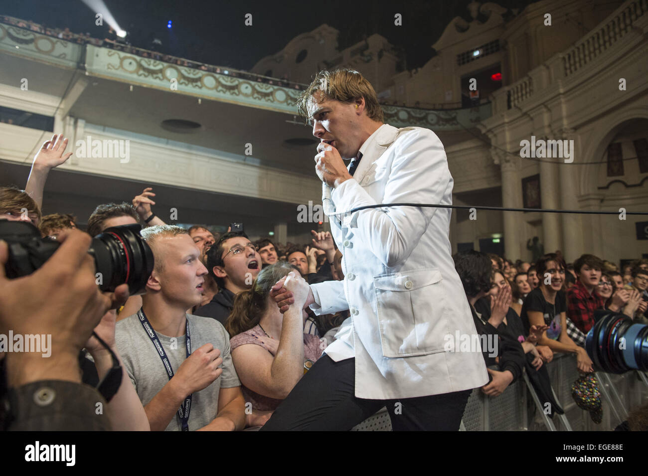 The Hives performing live on stage at Brixton Academy Featuring: Pelle ...