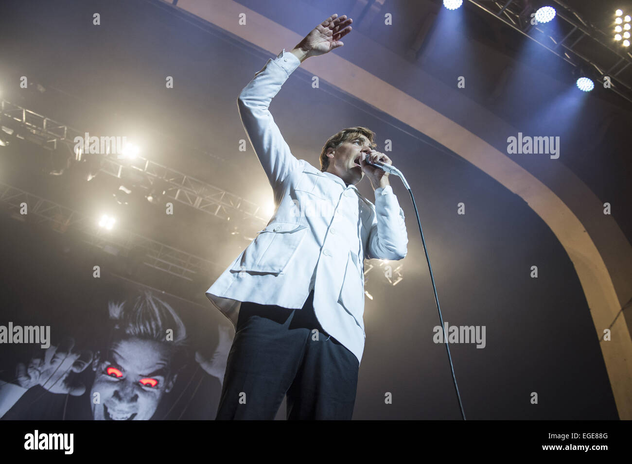 The Hives performing live on stage at Brixton Academy Featuring: Pelle ...