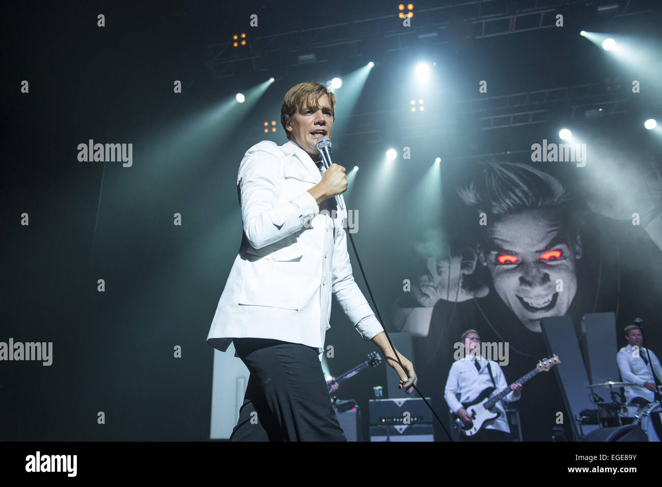 The Hives performing live on stage at Brixton Academy Featuring: Pelle ...