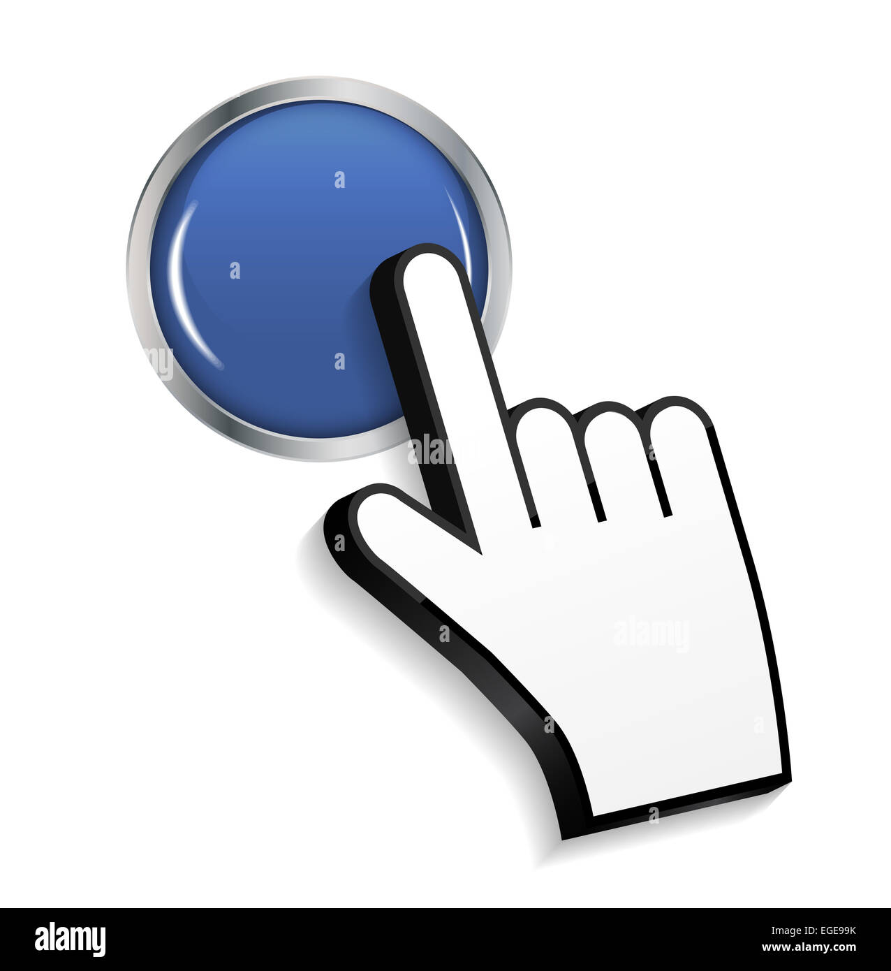 Hand cursor blue hi-res stock photography and images - Alamy