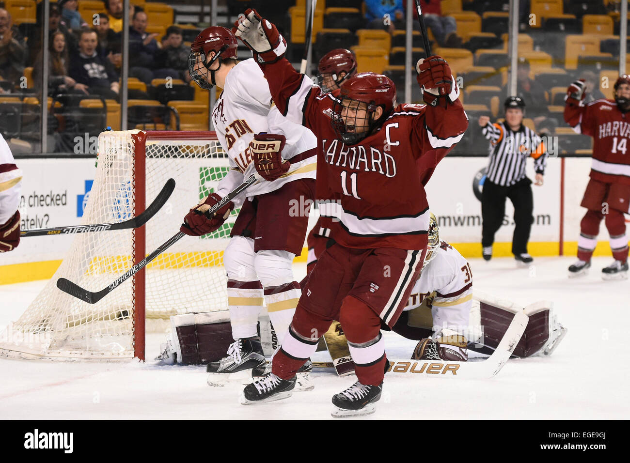 Boston, Massachusetts, USA. 23rd Feb, 2015. Harvard Crimson forward ...