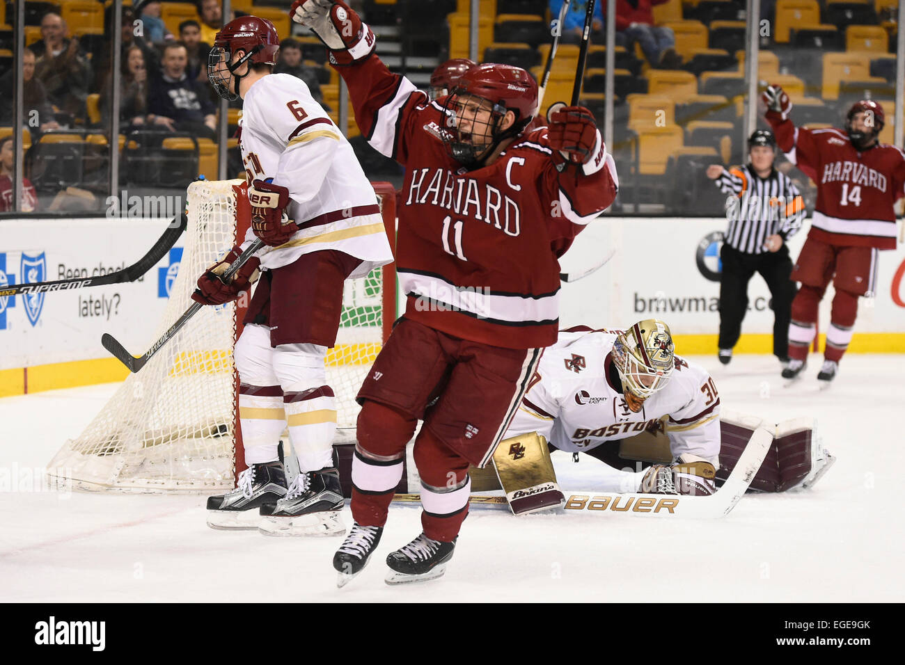 Boston, Massachusetts, USA. 23rd Feb, 2015. Harvard Crimson forward ...